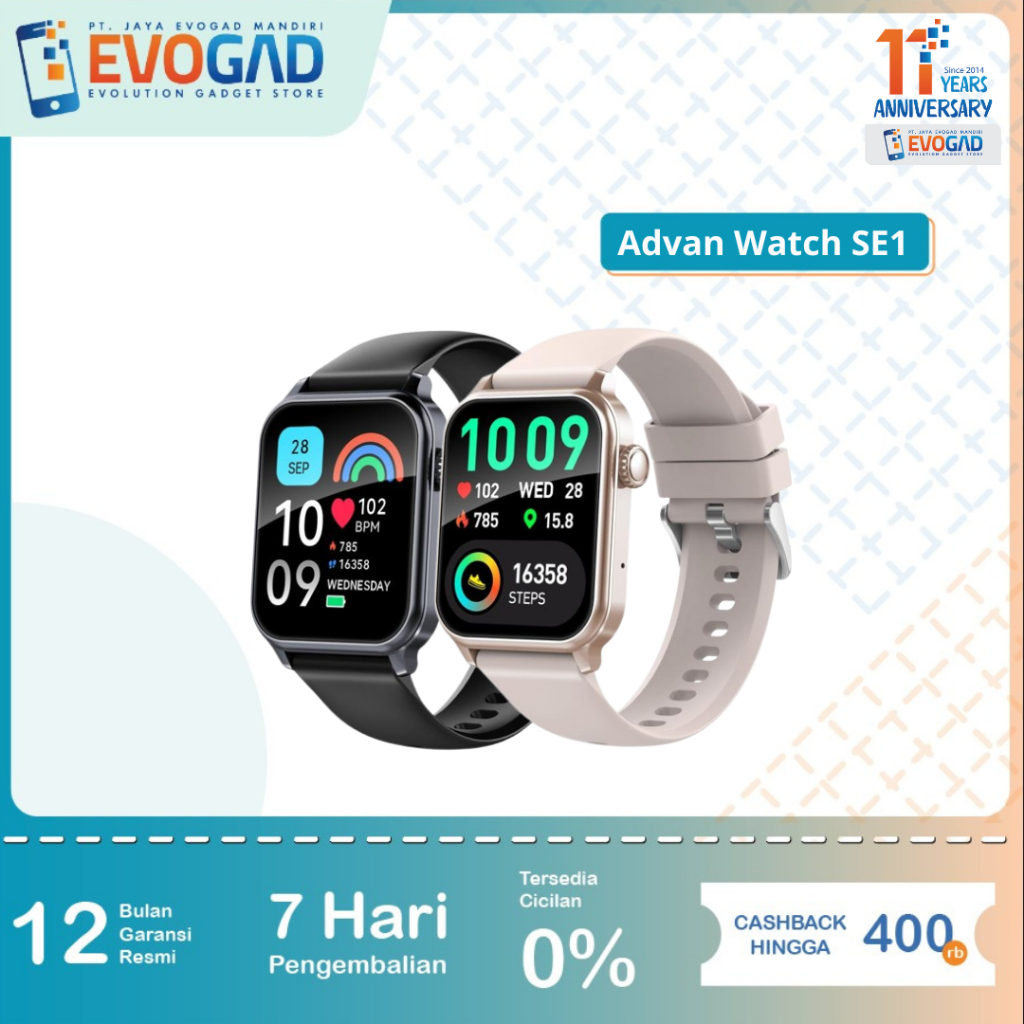 Jual Advan Smartwatch SE1 AI Voice Assistant IPS 1.83” Wireless ...