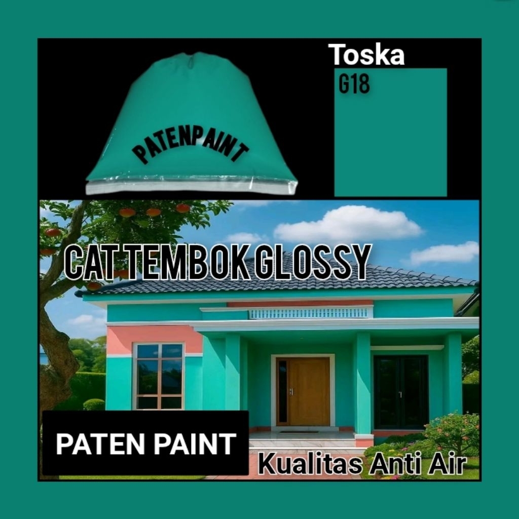 Jual Cat Tembok Warna Toska Cat tembok glossy Cat Tembok 1 kg Cat ...