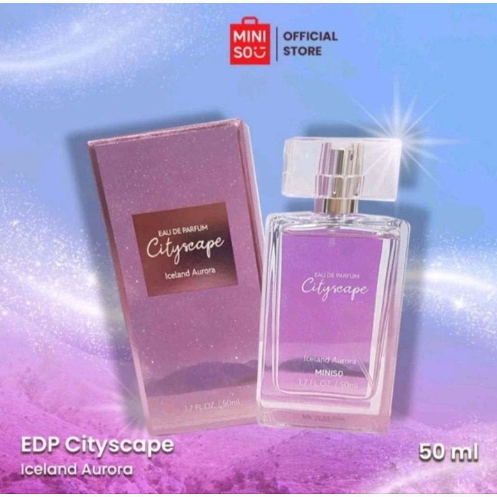 Jual Miniso Eau De Parfum Cityscape Iceland Aurora/ Danish Green ...