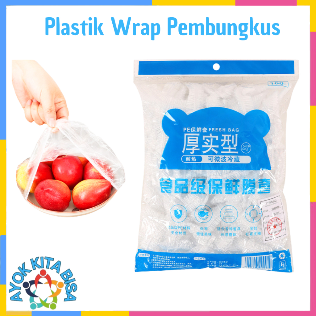 Jual PLASTIK WRAPPING PEMBUNGKUS MAKANAN 100PCS | Shopee Indonesia
