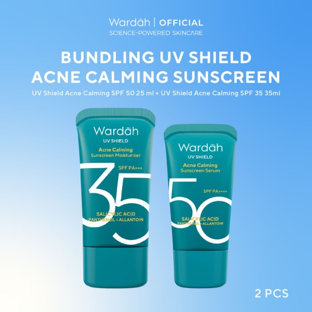 Jual WARDAH SUNSCREEN UV SHIELD SPF 50 PA++++ ACNE CALMING 25ml/WARDAH ...