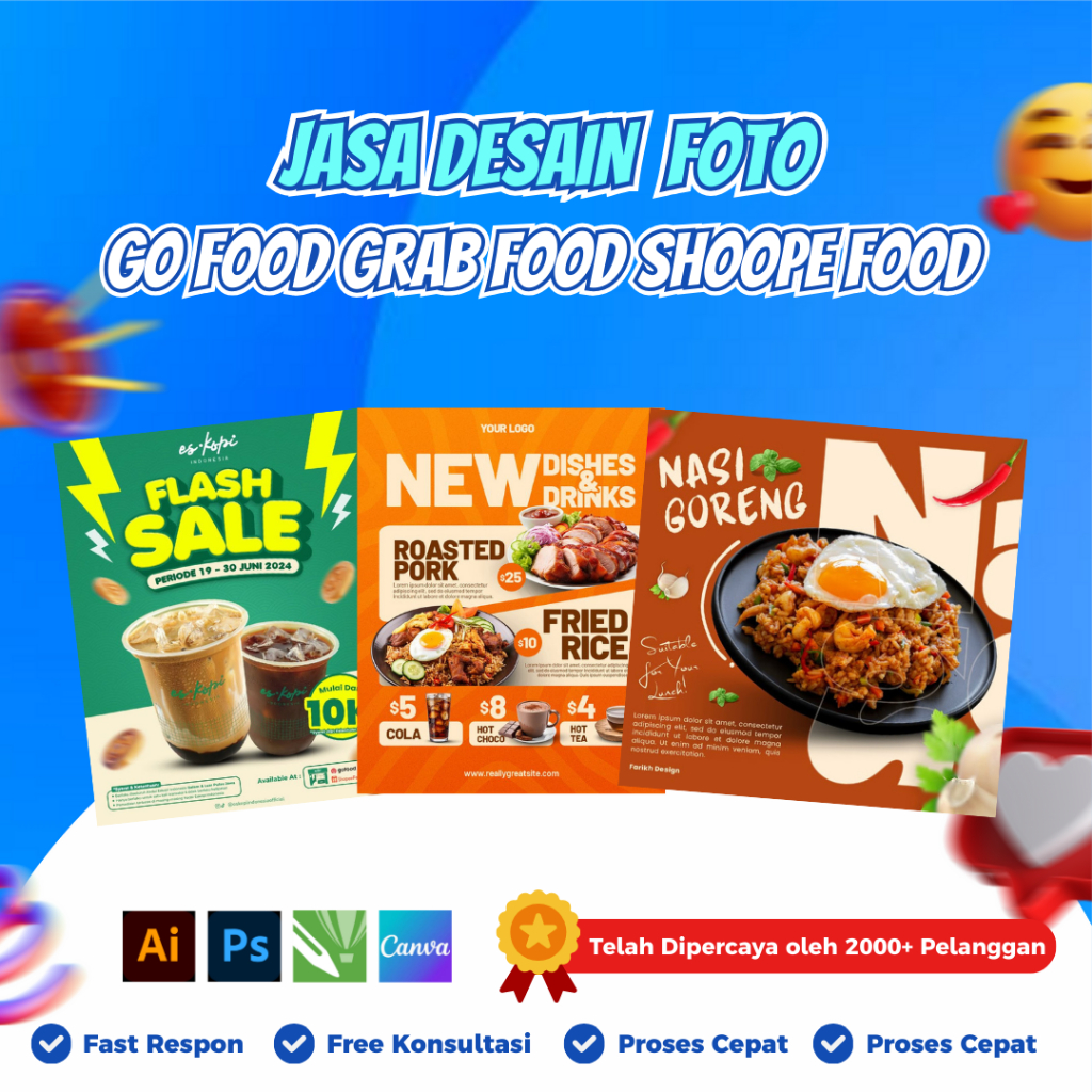 Jual JASA DESAIN FOTO GO FOOD GRAB FOOD SHOOPE FOOD | Shopee Indonesia