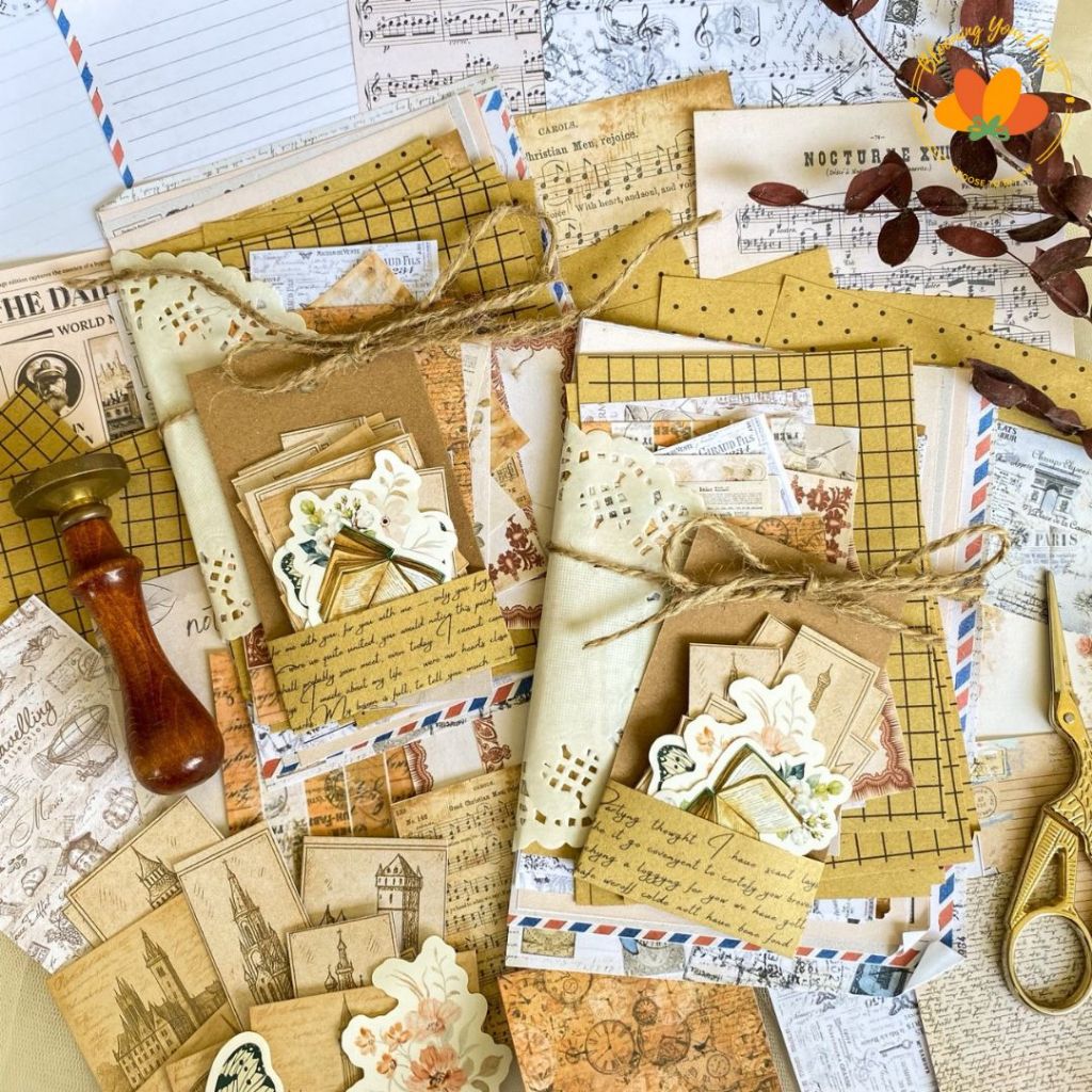 Jual 62+ pcs journal kit Scrapbook Journaling Jurnal Kit Journal Kit ...
