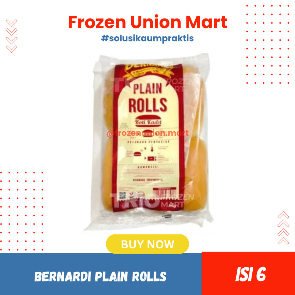 Jual Bernardi Hot Dog Bun Plain Roll isi 6pcs 300gr | Shopee Indonesia