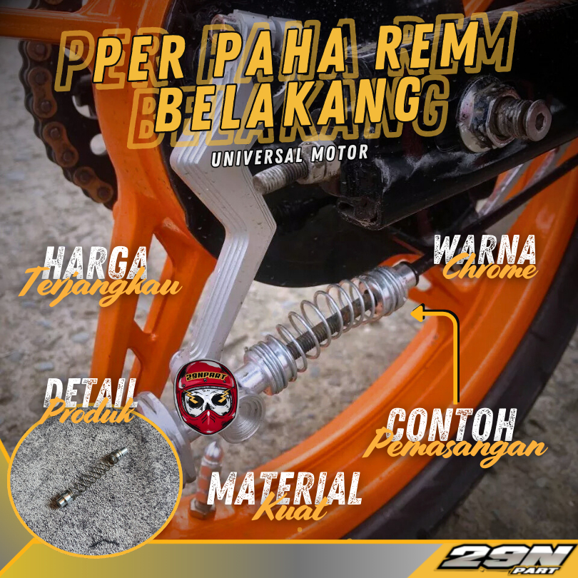 Jual Per Tuas Paha Rem Belakang CHROME UNIVERSAL MOTOR MATIC BEBEK RX ...