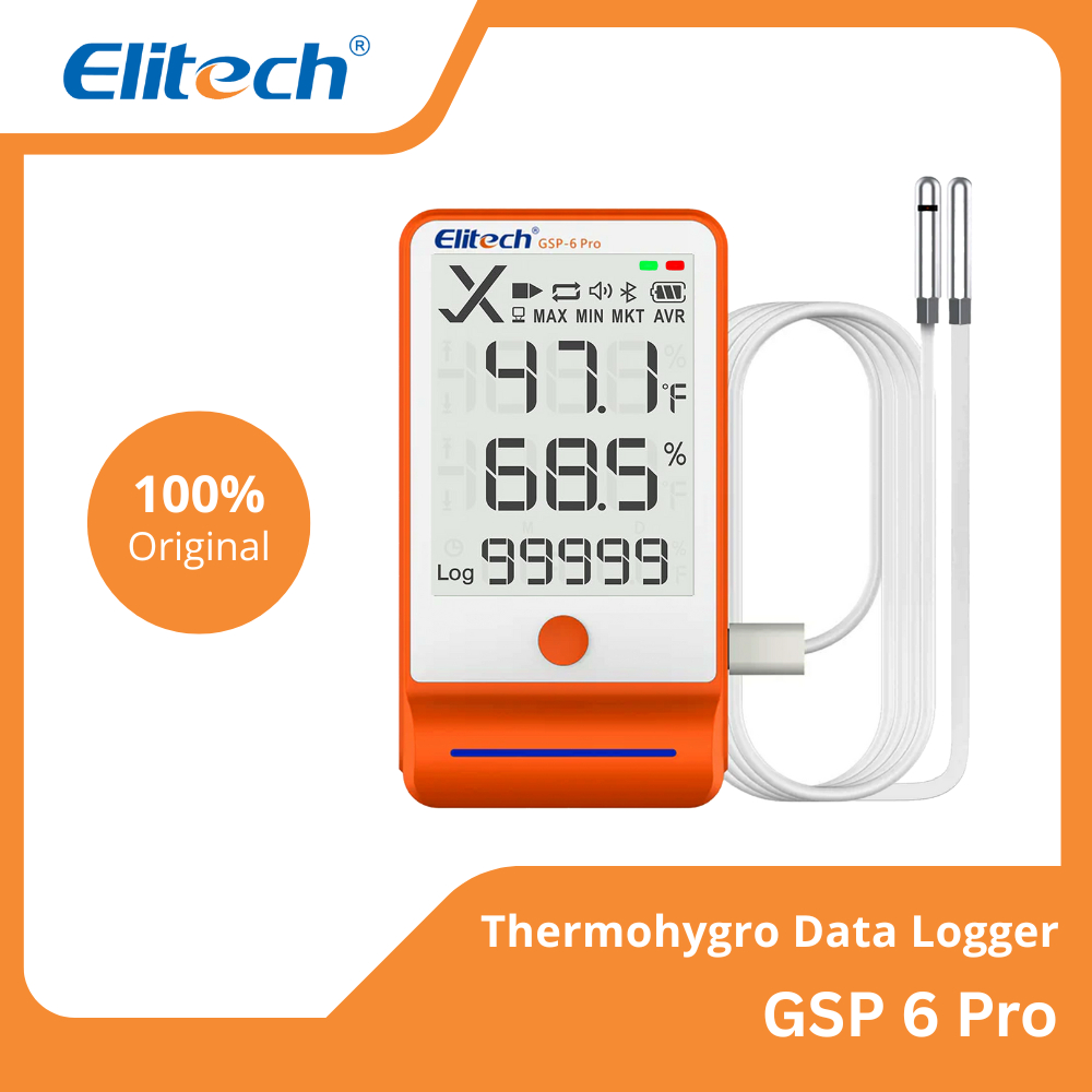 Jual Elitech - Bluetooth ThermoHygro Data Logger - GSP 6 Pro | Shopee ...