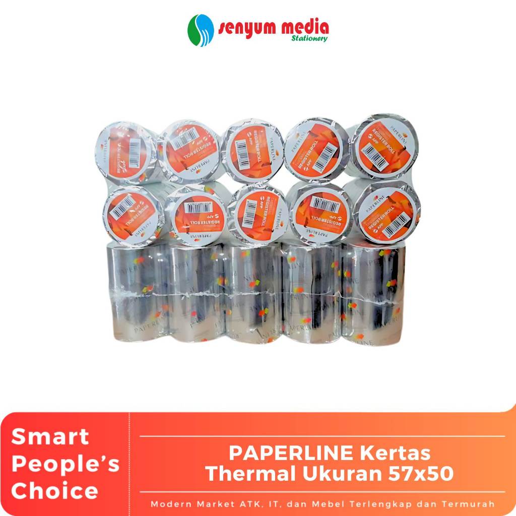 Jual PAPERLINE - Kertas Thermal Ukuran 57x50 | Kertas Struk Kasir ( 1 ...