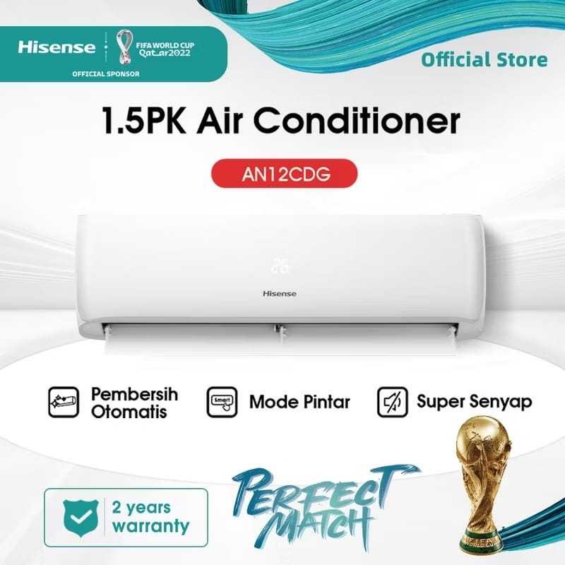 Jual HISENSE AC 1,5PK AN12CDG FAST COOLING SERIES 12000 Btu/h | Shopee ...