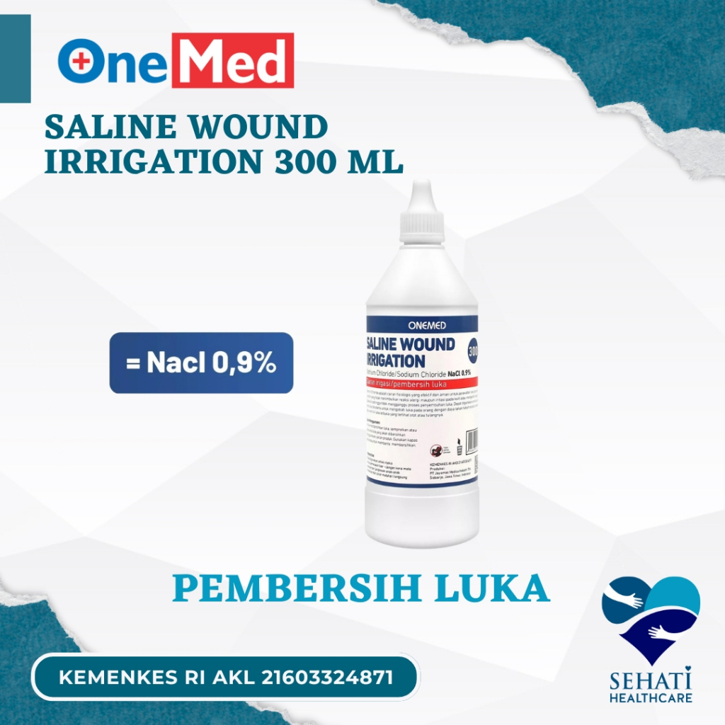 Jual Onemed Saline Wound Irrigation 300ml (Nacl 0.9%) Botol Semprot ...