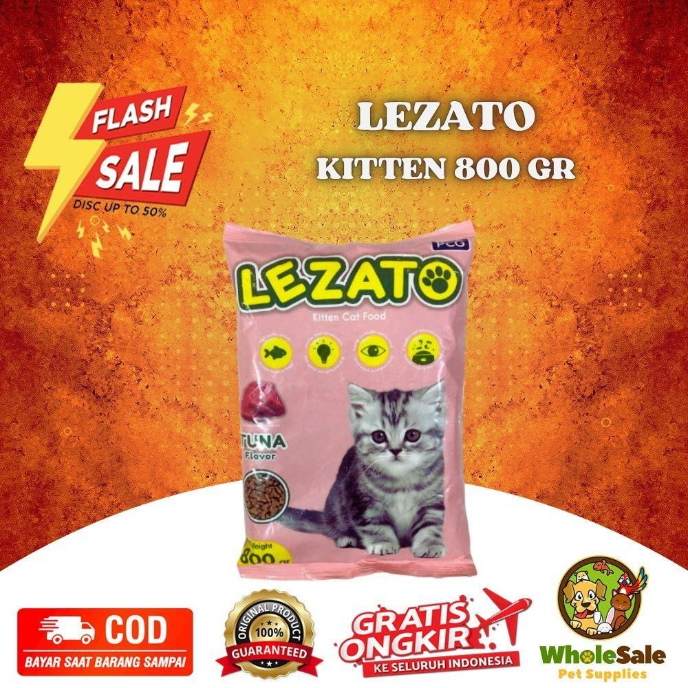 Jual LEZATO MAKANAN KUCING CAT DRY FOOD LEZATO KITTEN 800GR | Shopee ...
