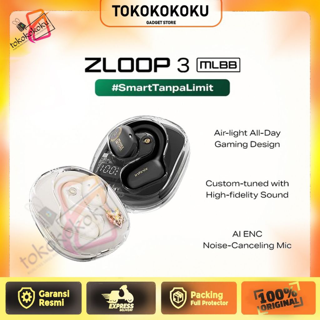 Jual Infinix TWS ZLOOP 3 MLBB XE02 Premium Sound Quality- TWS XE23 Buds ...