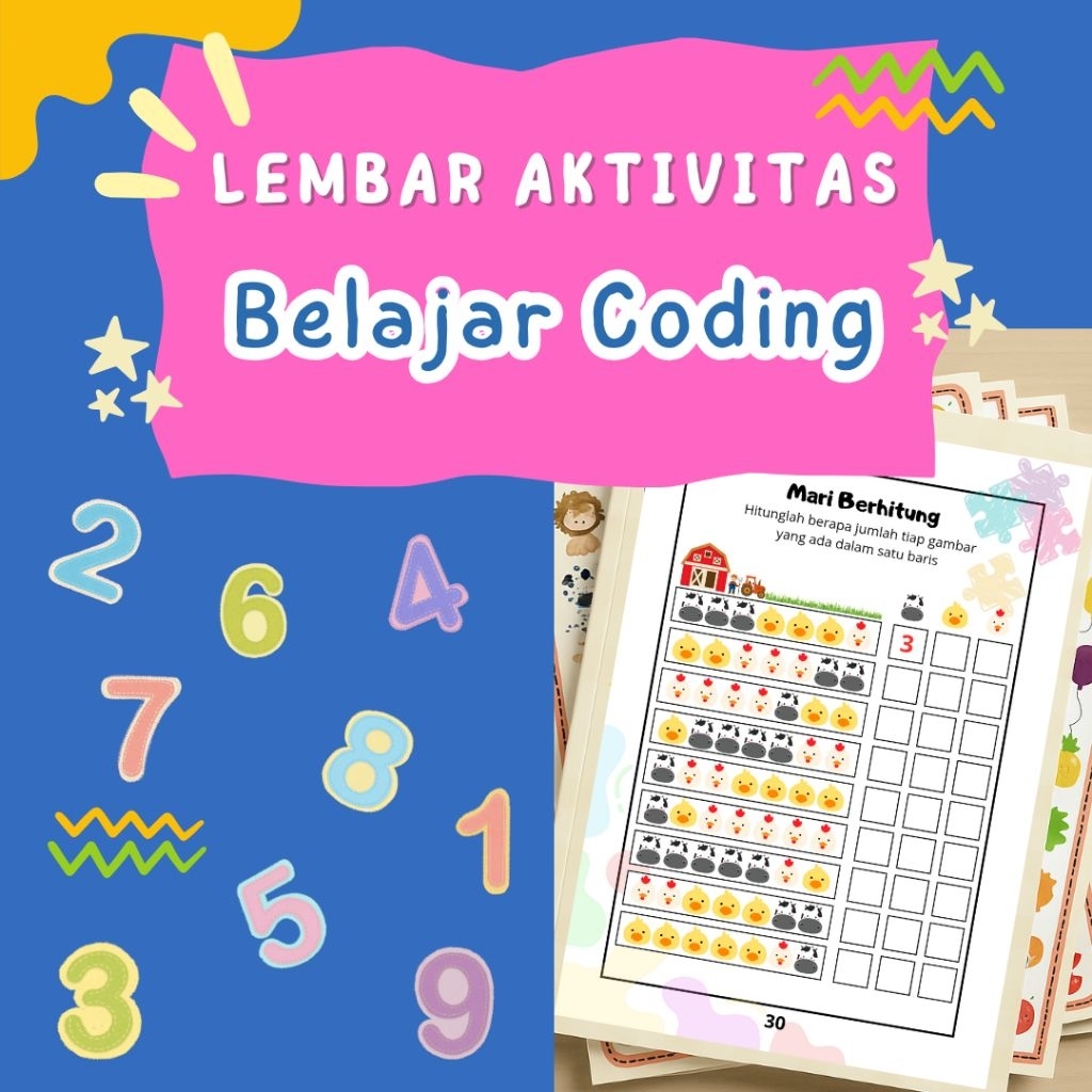Jual Belajar Coding - Lembar Aktivitas Anak 40 Lembar | Shopee Indonesia
