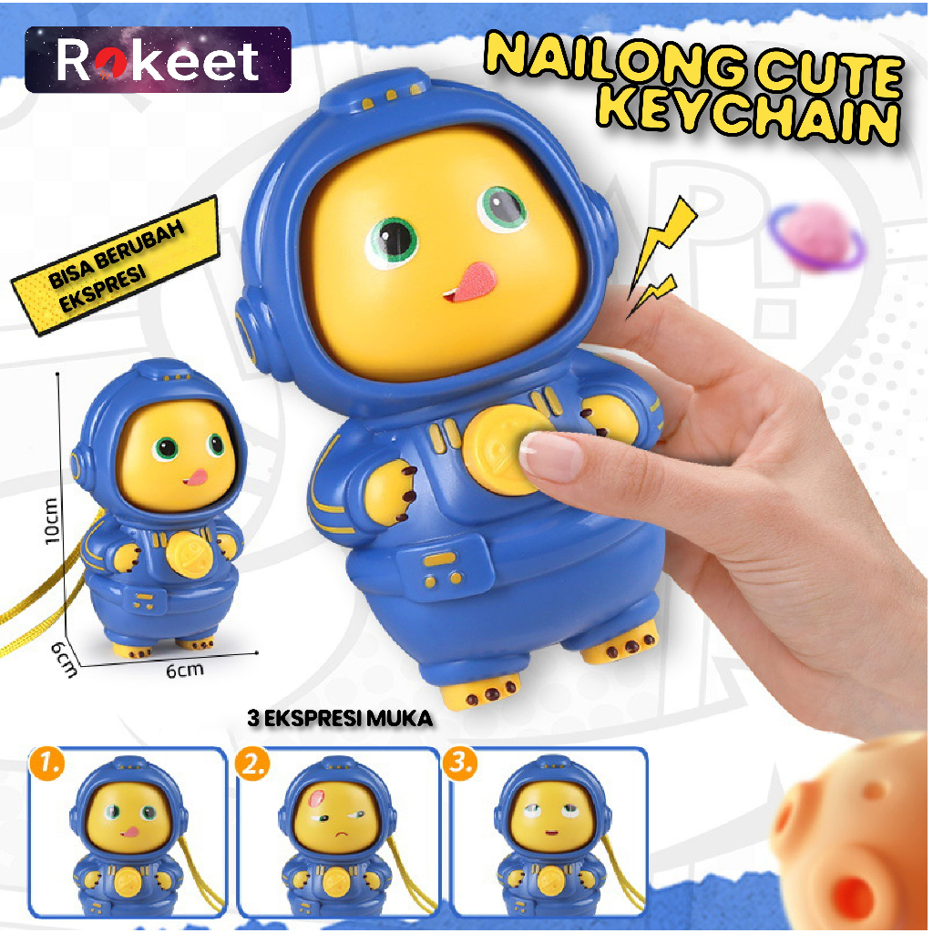 Jual Rokeet Gantungan Kunci Karakter Nailong Dino Kuning Dino Biru ...