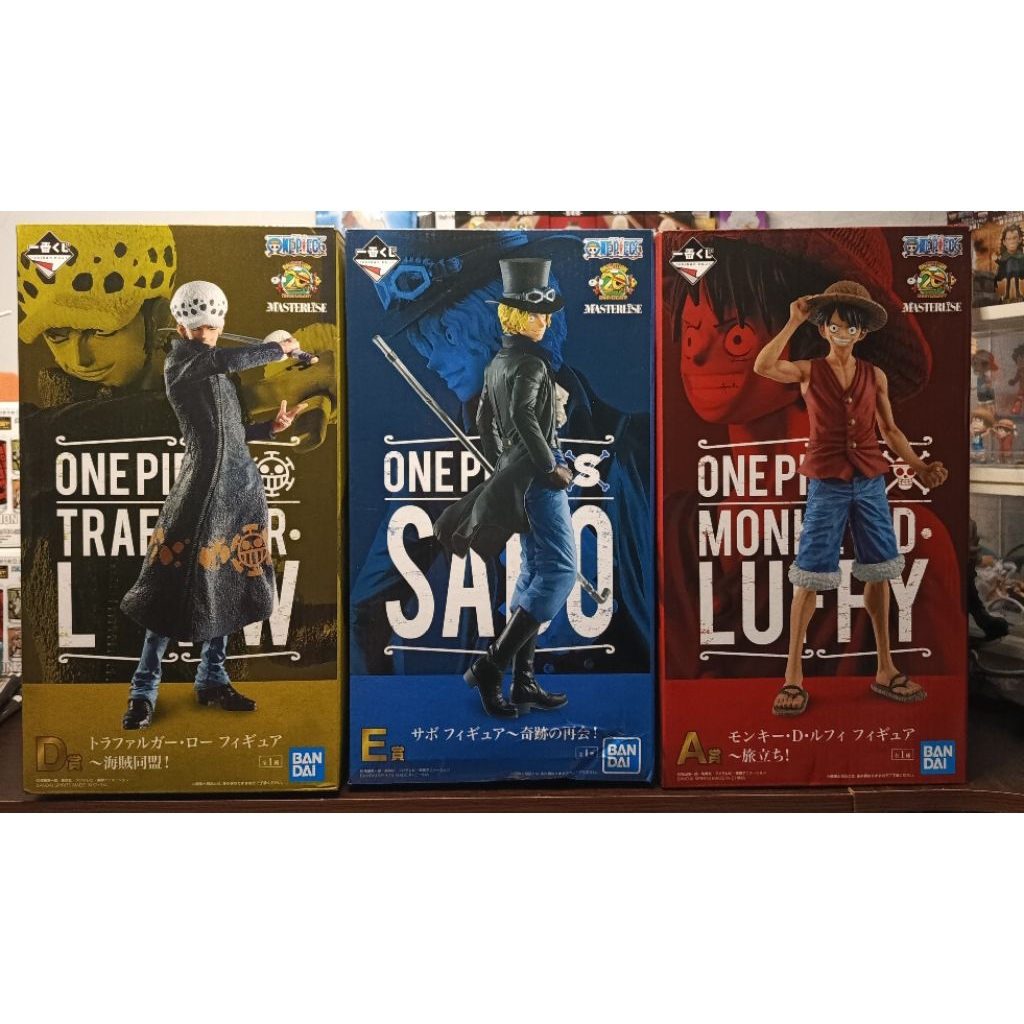 Jual Figure One Piece Luffy Sabo Trafalgar Law Original Banpresto ...