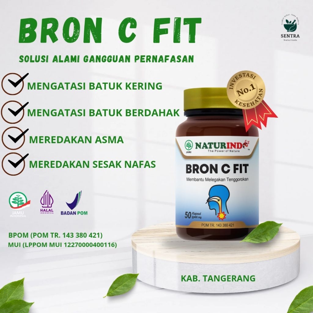 Jual NATURINDO BRON C FIT Obat Herbal Solusi Masalah Batuk Pilek dan ...