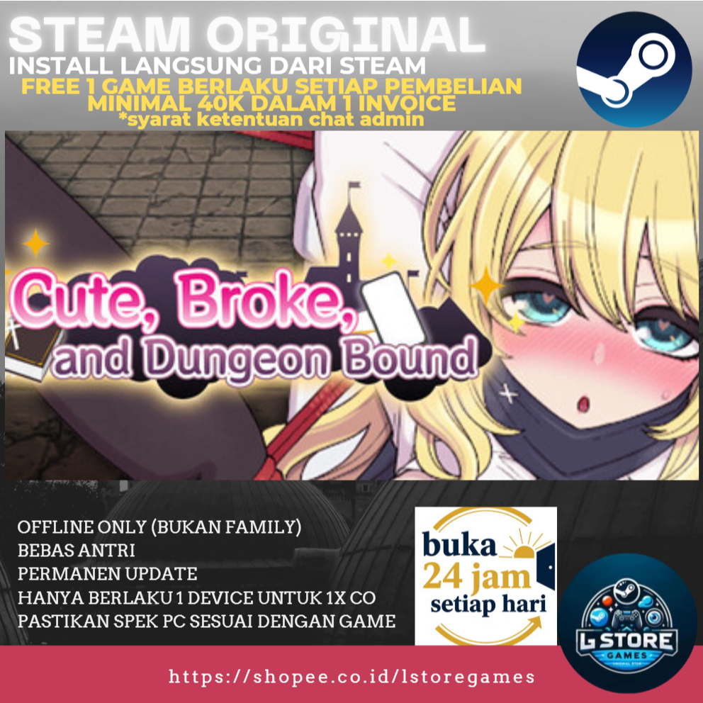 Jual Cute, Broke, and Dungeon Bound Offline Game PC Original | Shopee ...