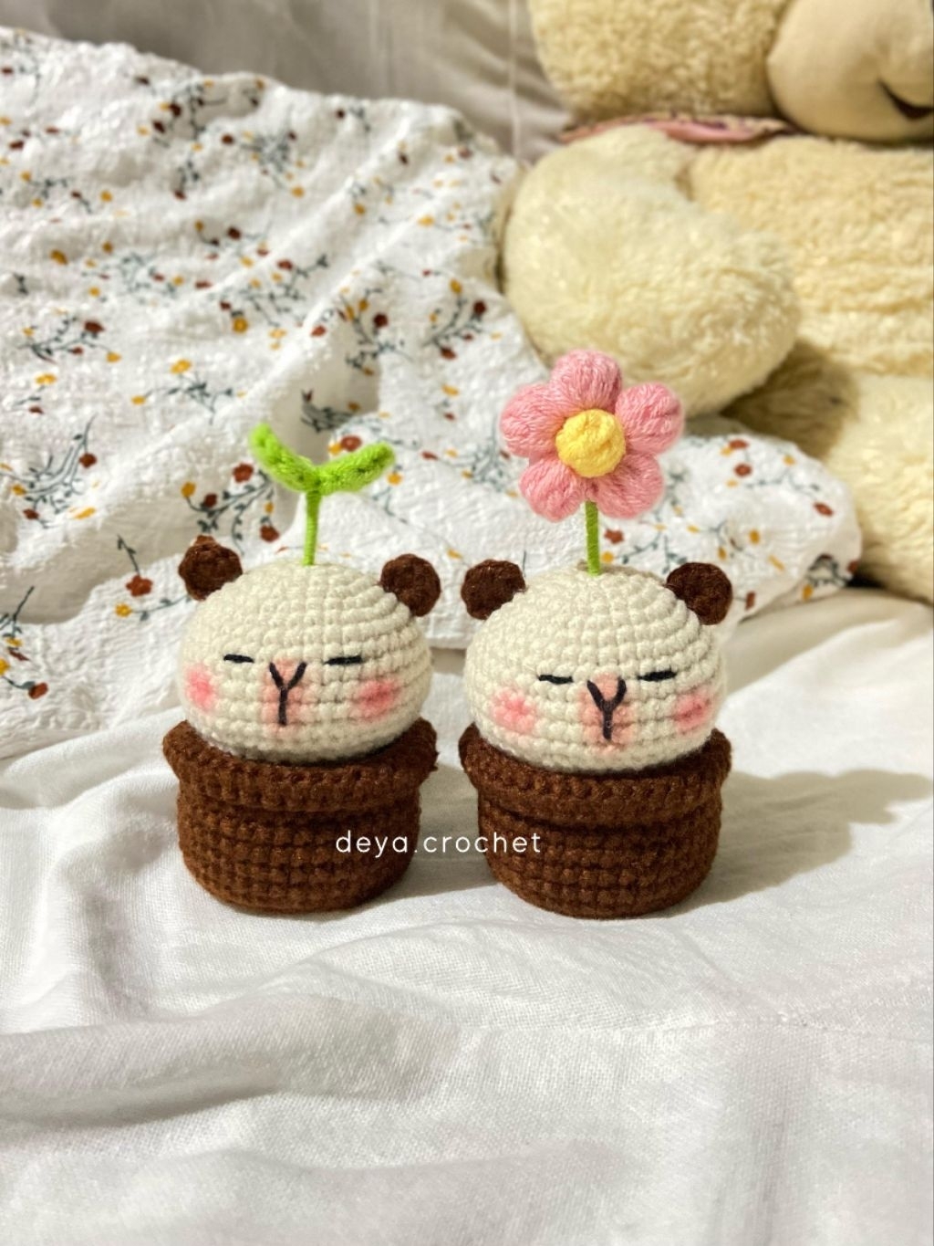 Jual Capybara Plant Box | Tempat Perhiasan & Pentul Rajut | Crochet ...