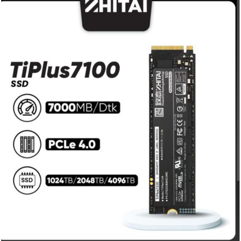 Jual SSD Zhitai TiPlus7100 gen4 nvme 4TB up to 7000mbs | Shopee Indonesia