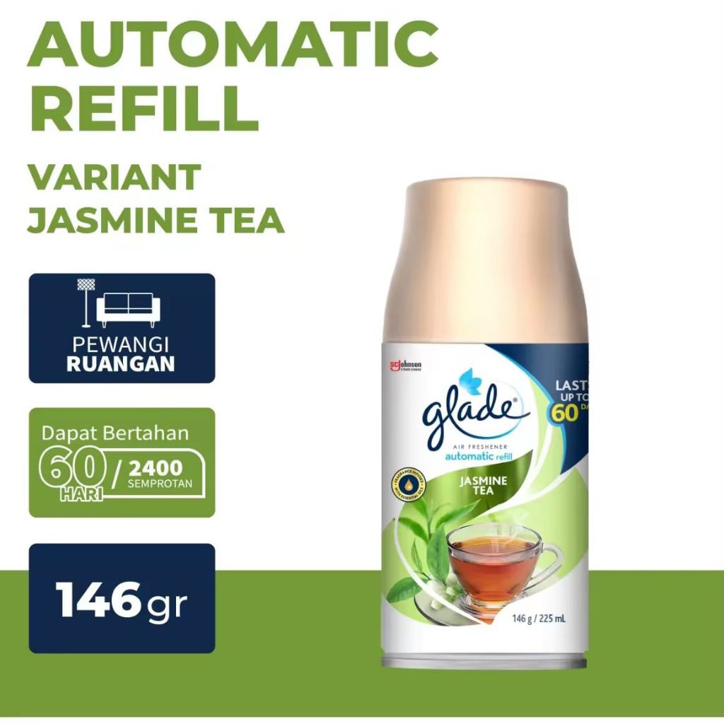 Jual Glade Matic Spray Air Freshener Jasmine Tea Refill 225ml | Shopee Indonesia
