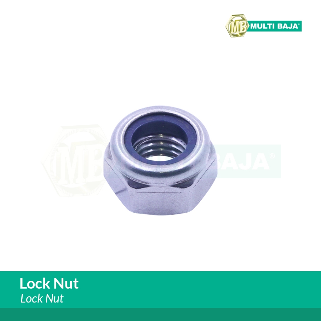 Jual Mur Lock Nut Nylon Stainless Steel 304 M10 - M20 | Shopee Indonesia