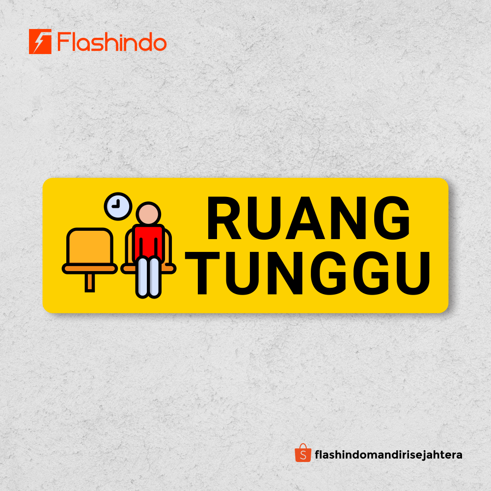 Jual Sign Board Akrilik RUANG TUNGGU / WAITING ROOM || Tanda Area ...