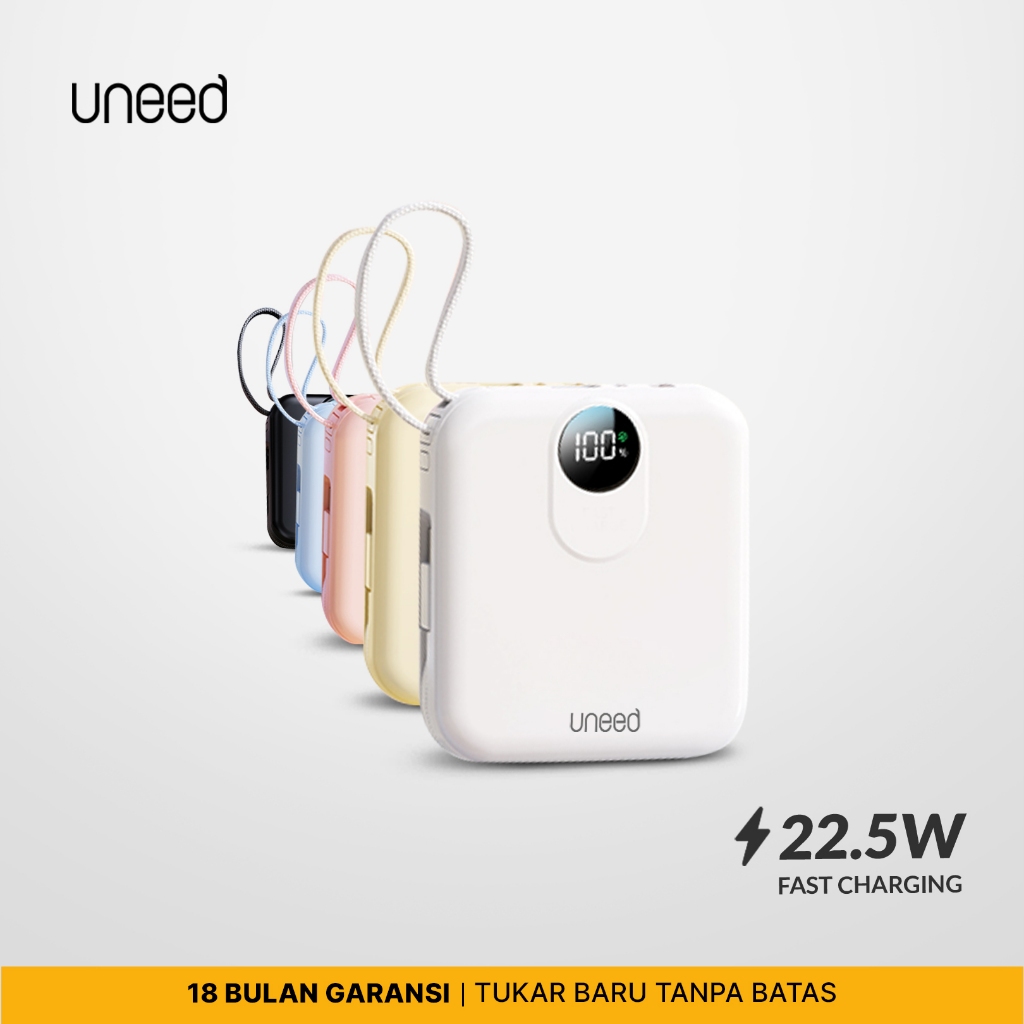 Jual UNEED Mini Powerbank 10.000mAh 22.5W Fast Charging With Dual Built ...