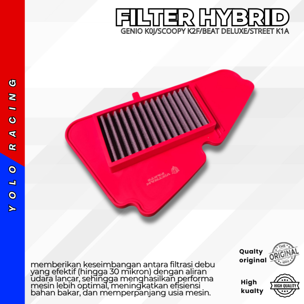 Jual FILTER UDARA BEAT DELUXE GENIO Filter Udara Hybrid filter udara ...
