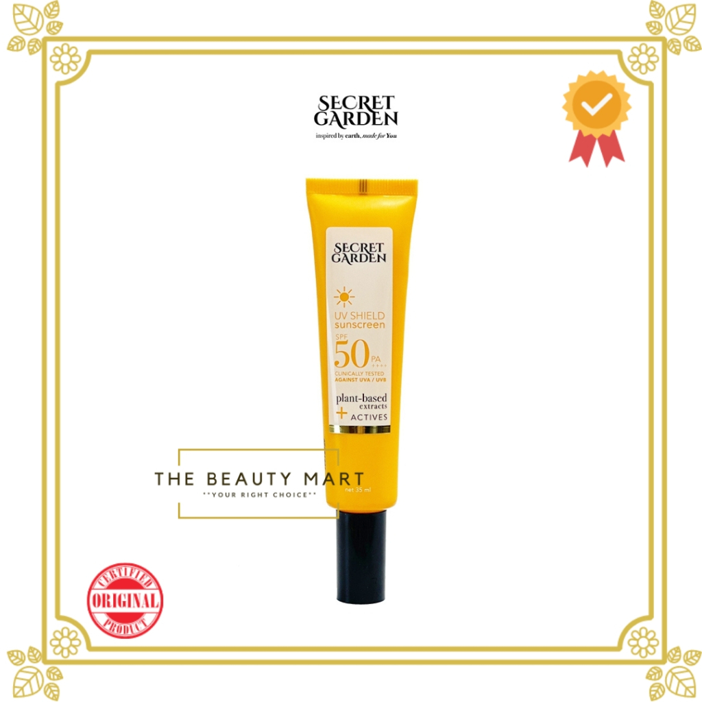 Jual [FREE GIFT] SECRET GARDEN UV Shield Sunscreen SPF50 PA++++ 35ml ...