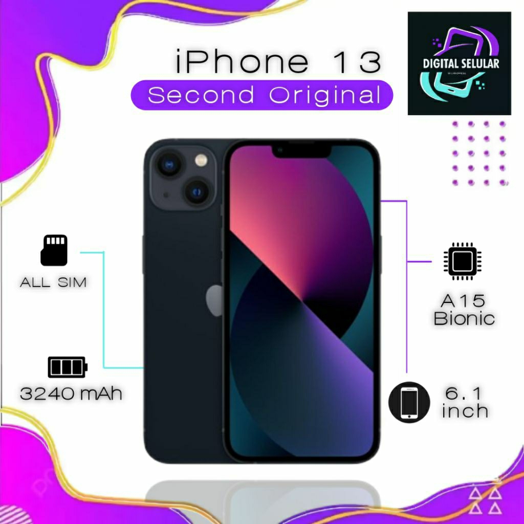 Jual IPHONE 13 512GB 256GB 128GB SECOND MULUS ORIGINAL FULLSET BISA SEMUA OPERATOR GOOD ...
