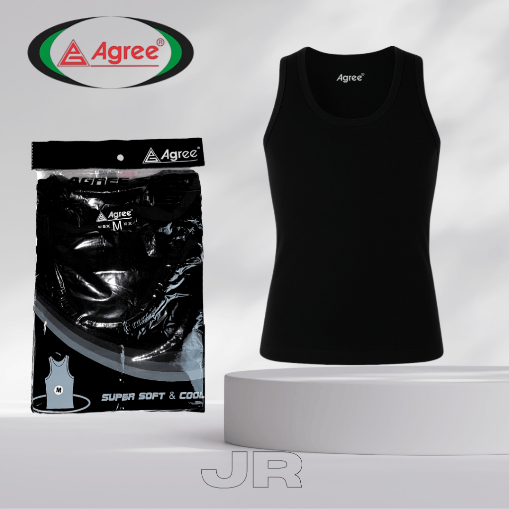 Jual Singlet Hitam Polos Agree Sport Pria Tipe SA004 | Shopee Indonesia