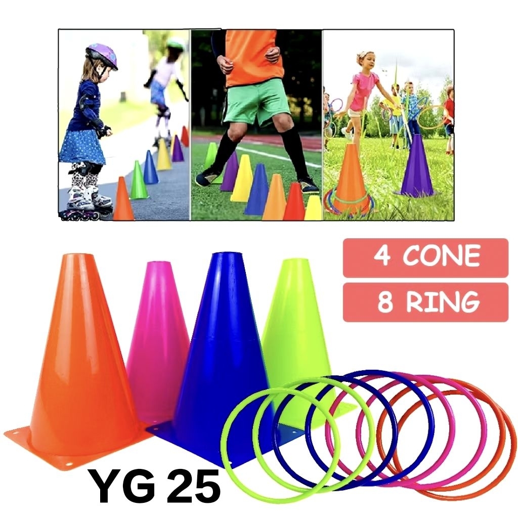 Jual Jaya - Mainan Anak Cone Kerucut Plus Ring Latihan Olahraga YG 25 ...
