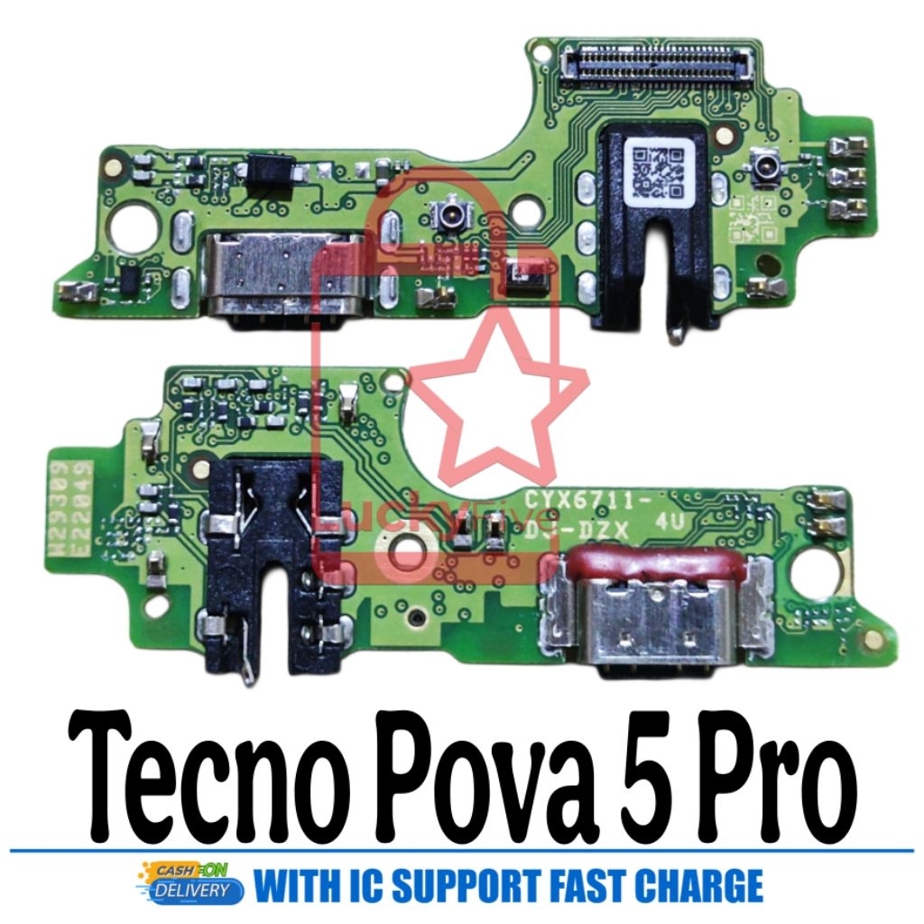 Jual Papan Cas Tecno Pova 5 Pro 5G X6711 Konektor Type C Original PCB ...