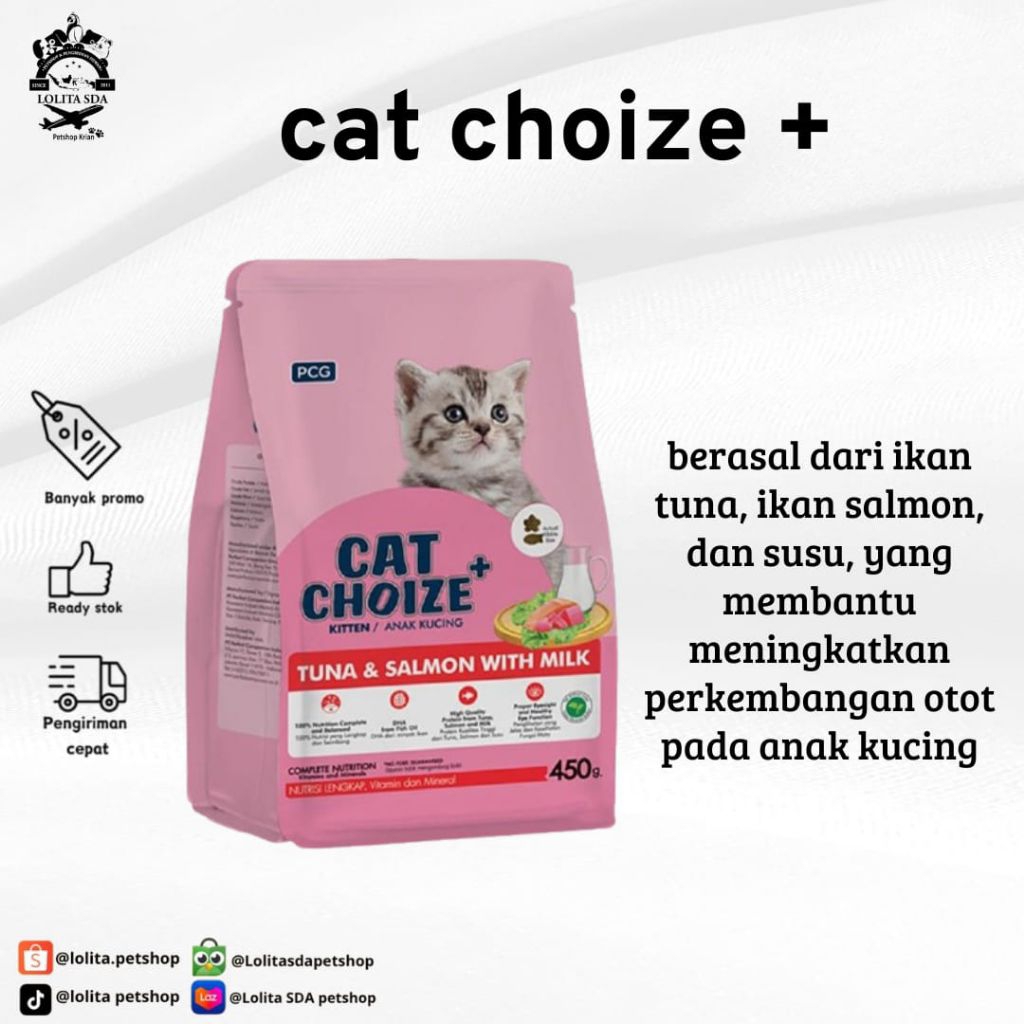 Jual cat choize plus kitten tuna salmon with milk | Shopee Indonesia