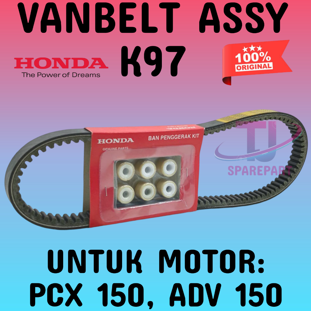 Jual VANBELT SET ROLLER ASSY KODE-K97 ASLI V-BEL ORIGINAL MOTOR HONDA ...