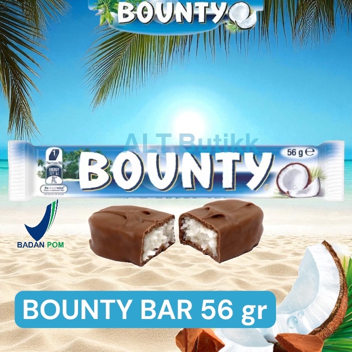 Jual BOUNTY COCONUT MILK CHOCOLATE BAR 56 GR | COKLAT KELAPA BOUNTY ...