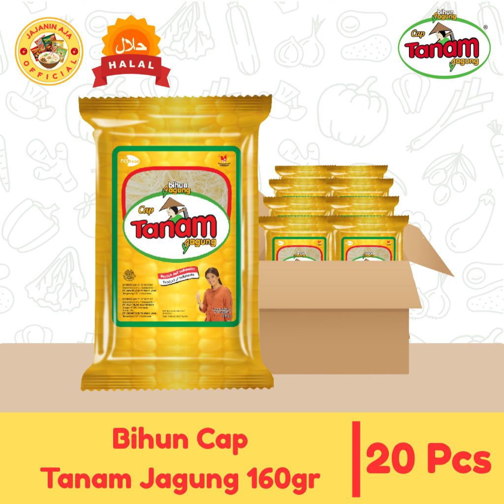 Jual Bihun Cap Tanam Jagung – 1 Karton Isi 20 Pcs x 160gr | Bihun ...