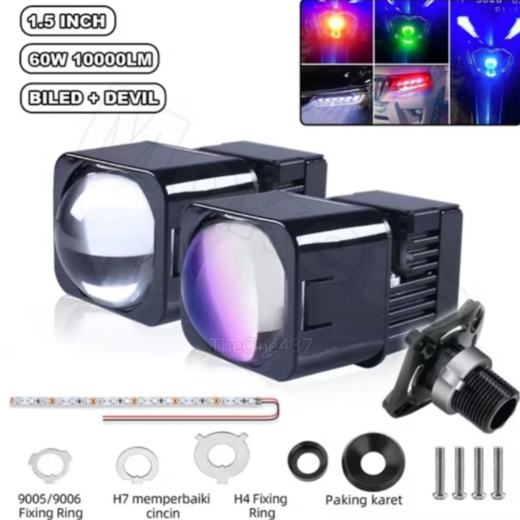 Jual BILED MATRIX X1 1.5 INCH PPROJECTOR LENS FREE DEMON EYES ...