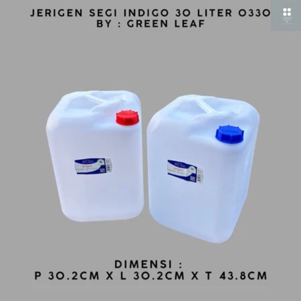 Jual Jerigen Segi Indigo 30 Liter 0330 Green Leaf Derigen | Shopee ...