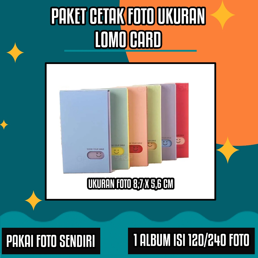 Jual PAKET CETAK FOTO [120 FOTO] + ALBUM LOMO CARD [PAKAI FOTO SENDIRI ...