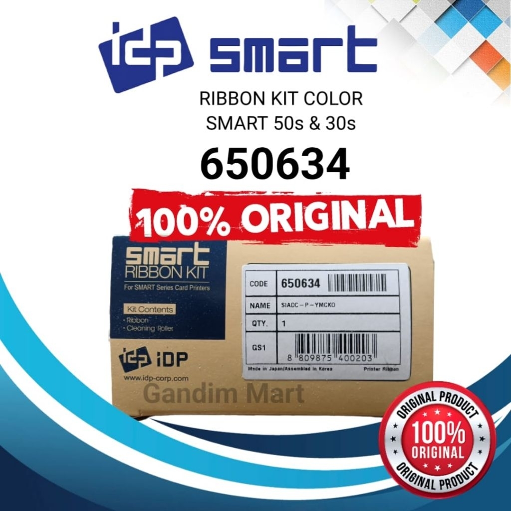 Jual IDP SMART Color Ribbon (ID Card Printer Ribbon) - 650634 - YMCKO ...