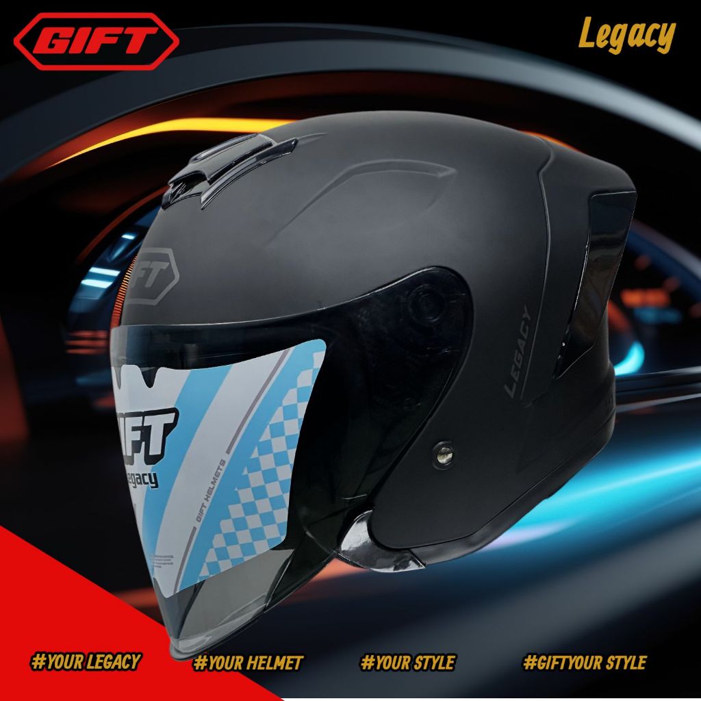 Jual Helm Gift Legacy Half Face Paket ganteng Stylish – Helm Motor Pria ...