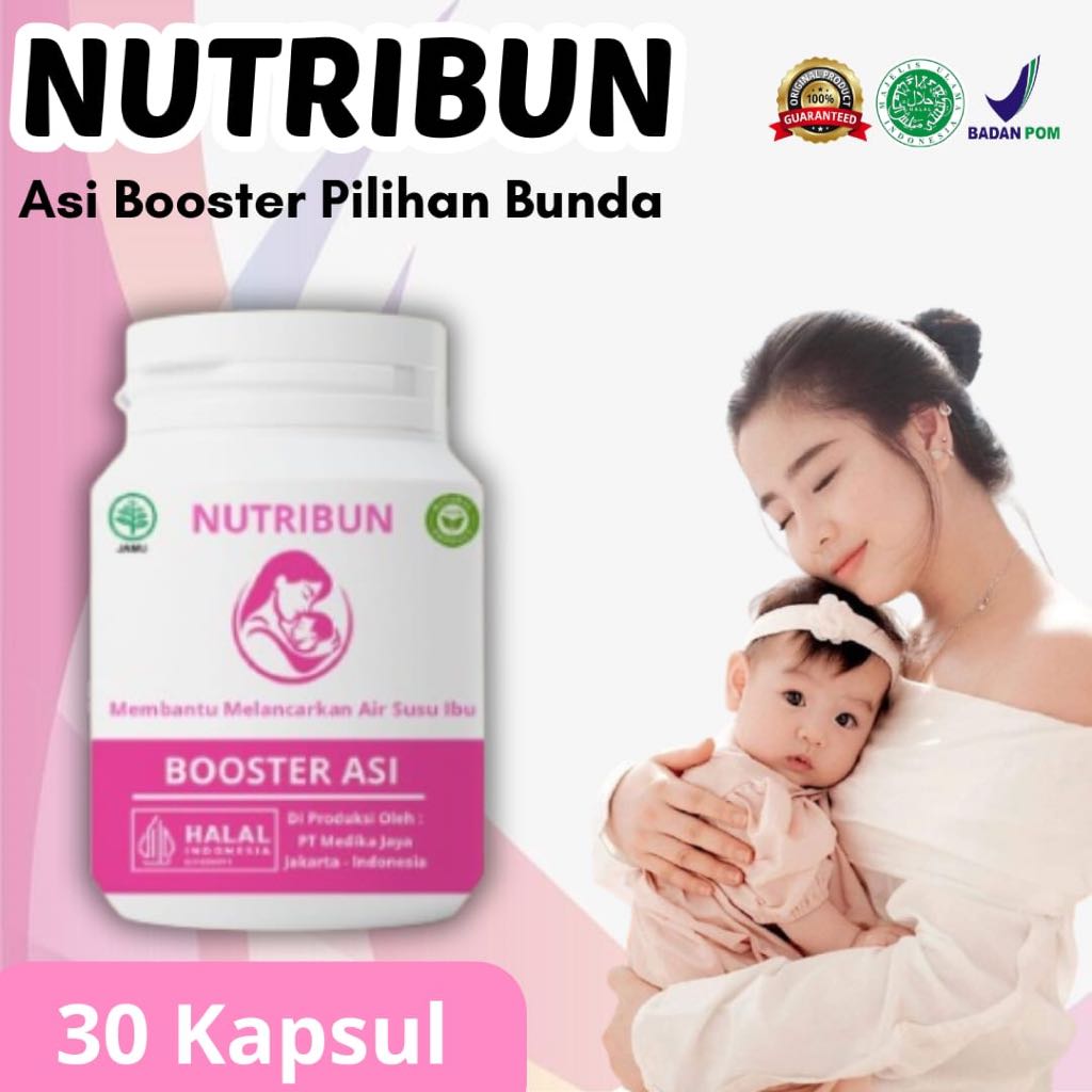 Jual Nutribun Asi Booster Herbal Halal Aman 30 Kapsul Suplement ...