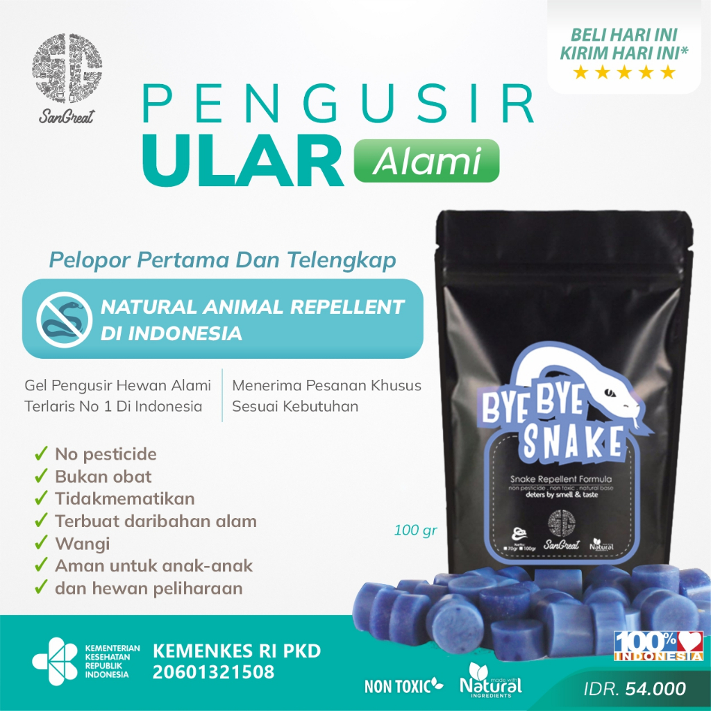 Jual Pengusir ular ampuh SanGreat Bye Bye Snake Gel Penolak Ular Anti ...