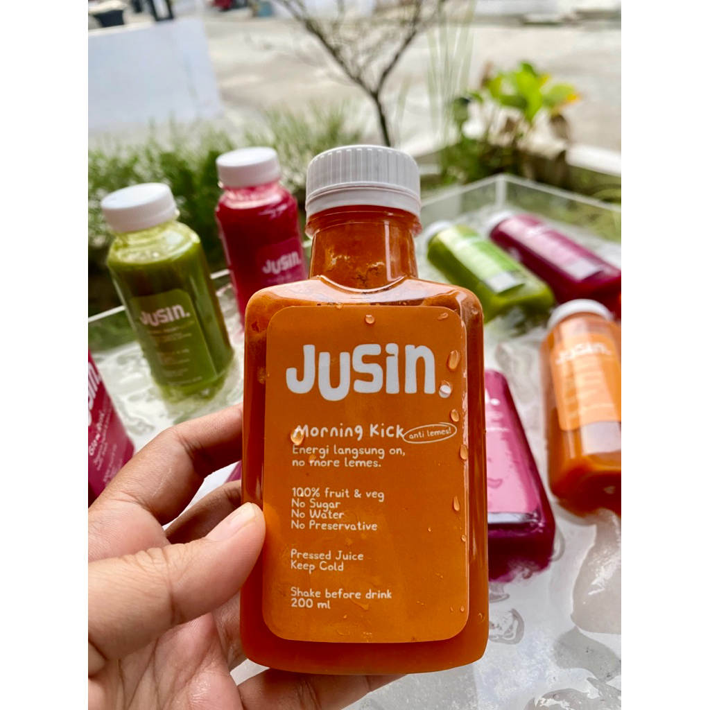 Jual Cold Pressed Juice ‘JUSIN’ Varian Morning Kick (Jeruk sunkist ...