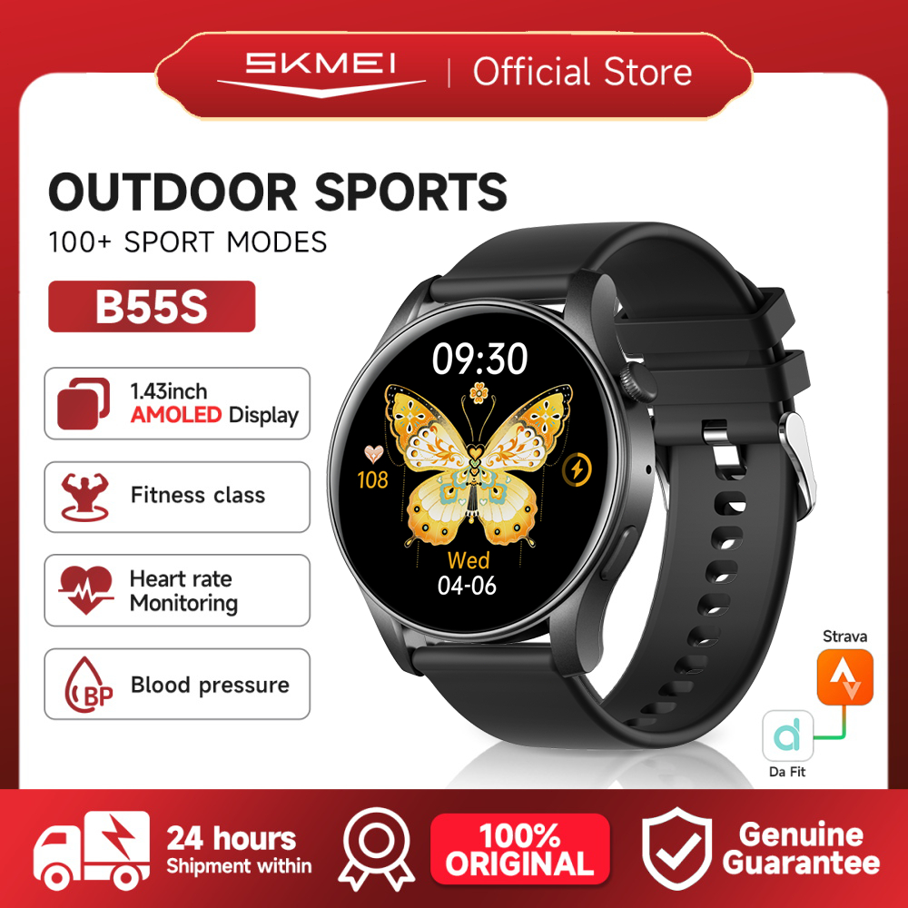 Jual Skmei B55S Smartwatch Jam Tangan Wanita IP67 Waterproof Silikon ...