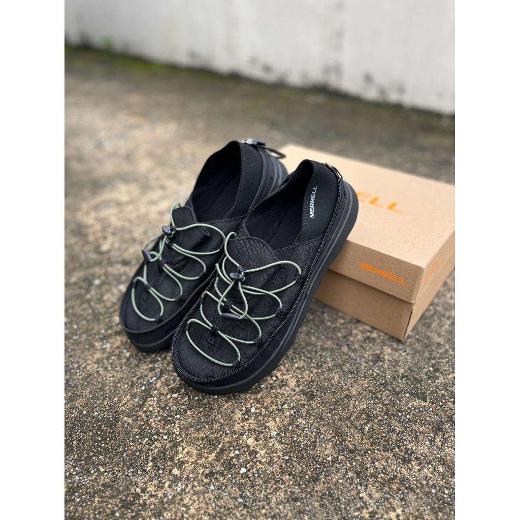 Jual MERRELL HUT MOC 2 PACKABLE BLACK ORIGINAL | Shopee Indonesia