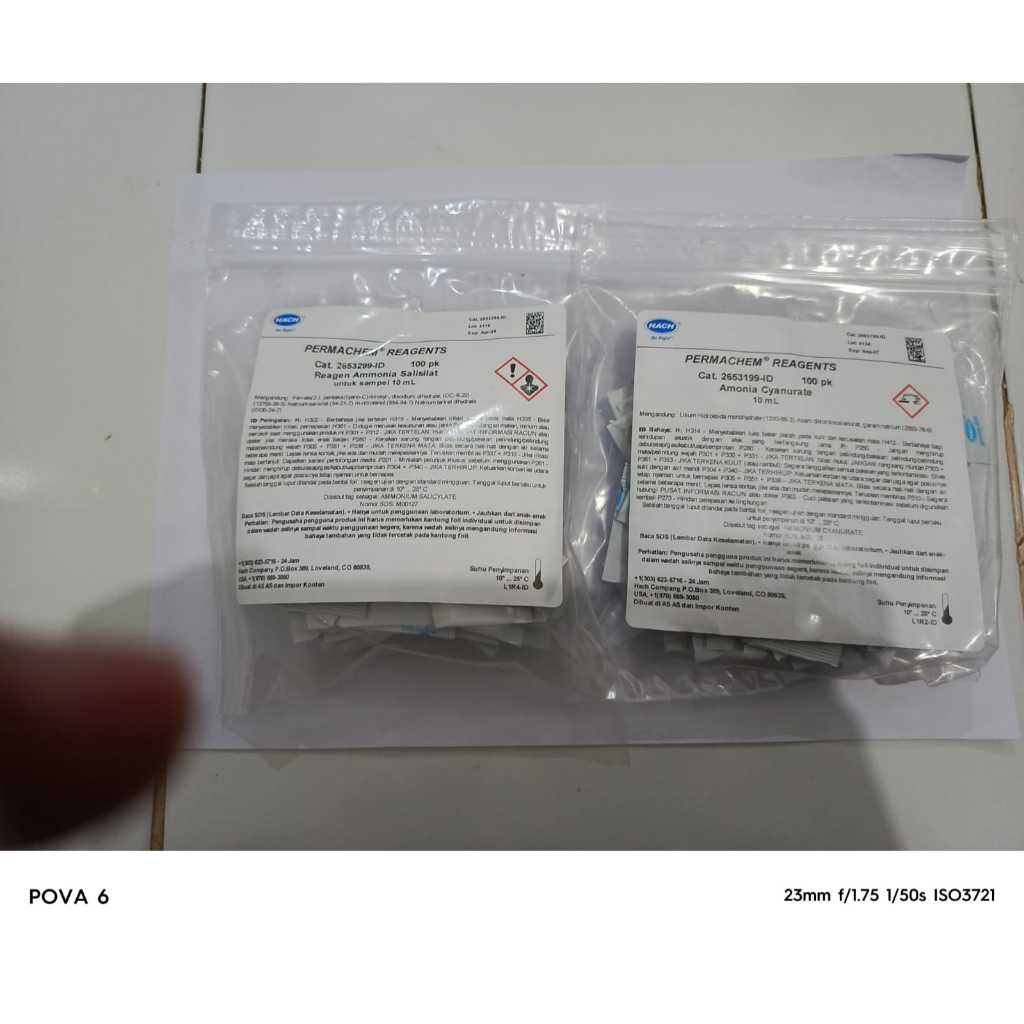 Jual Nitrogen-Ammonia Reagent Set HACH 2668000 NH3 ( Ammonia Reagent ...