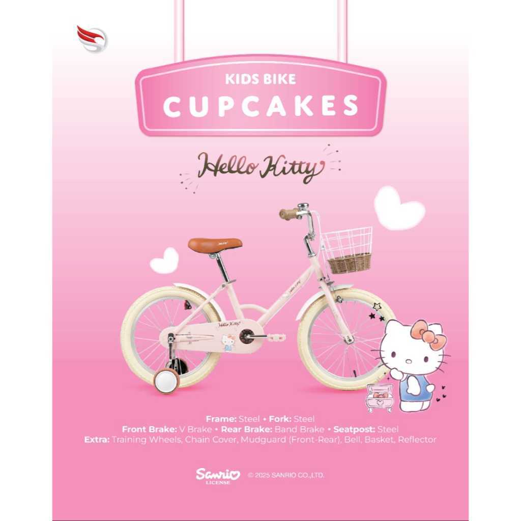 Jual Sepeda Anak Hello Kitty Cupcakes Element Kids Bike Ukuran 12 16 18 ...