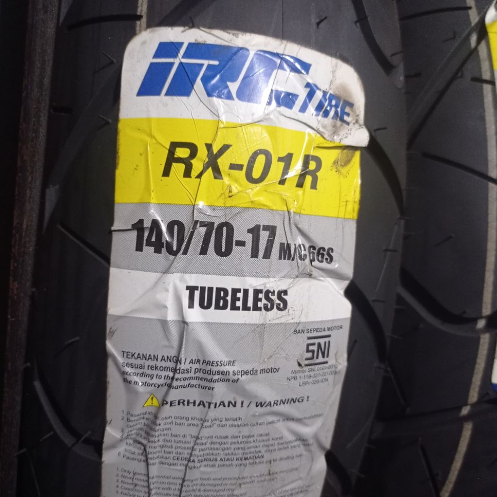 Jual BAN IRC TUBLES 140/70-17 RX01 ORIGINAL 100% | Shopee Indonesia