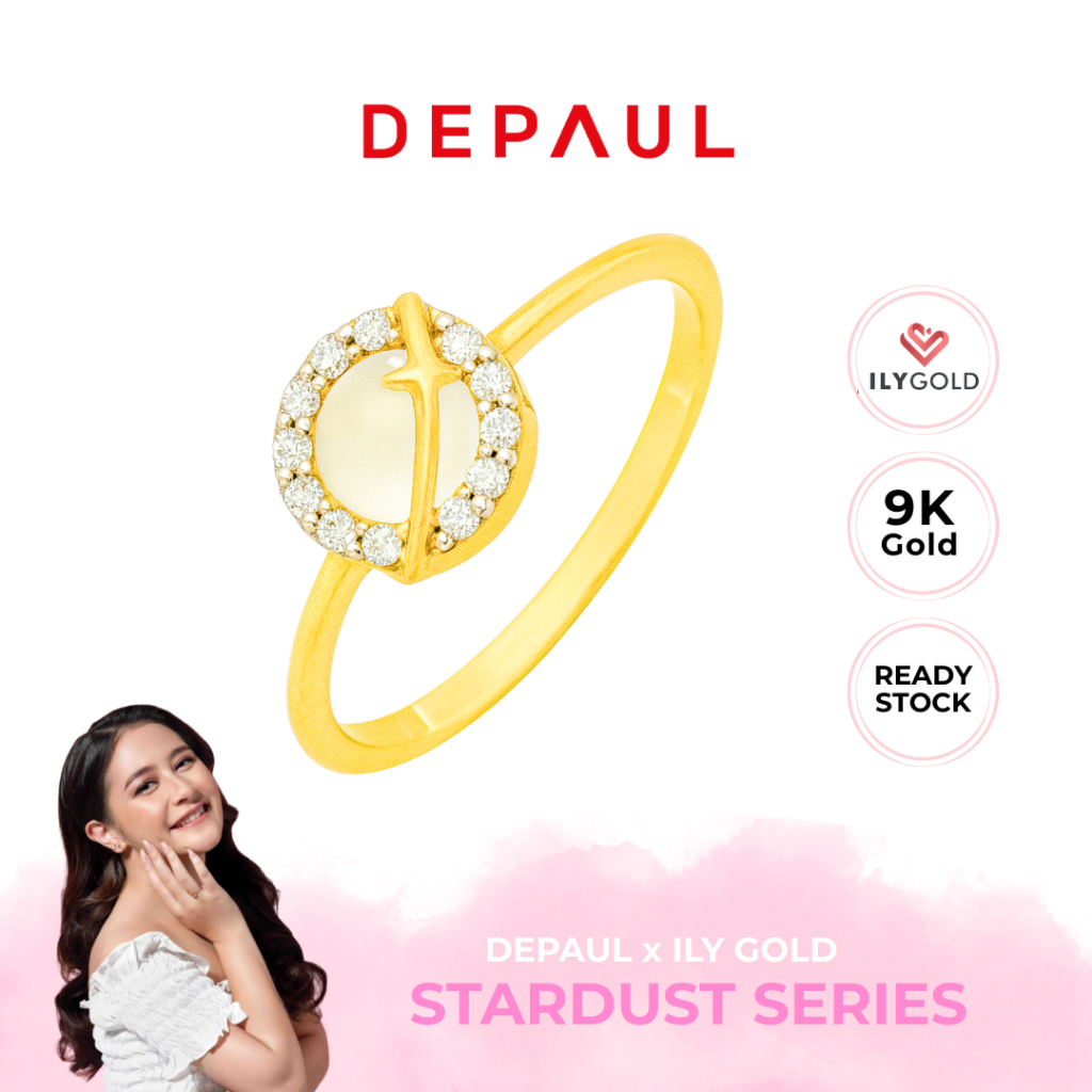 Jual [DEPAUL X ILY GOLD] Cincin Emas 9K Stardust/Moonlight Series ...
